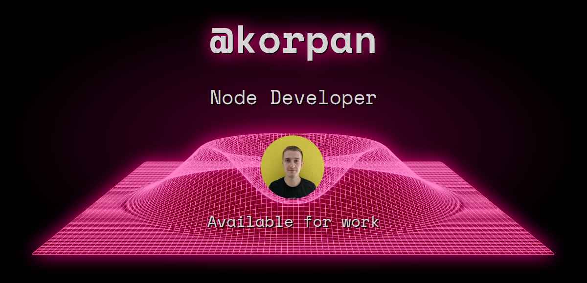 Web3 Node.js Developer in Ukraine: @korpan | Web3 Jobs