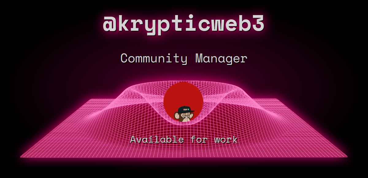 Web3 Community Manager in Nigeria: @krypticweb3 | Web3 Jobs