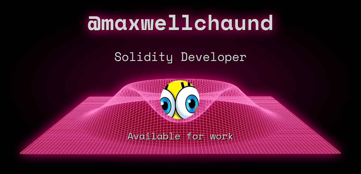 Solidity Developer in Morocco: @maxwellchaund | Web3 Jobs