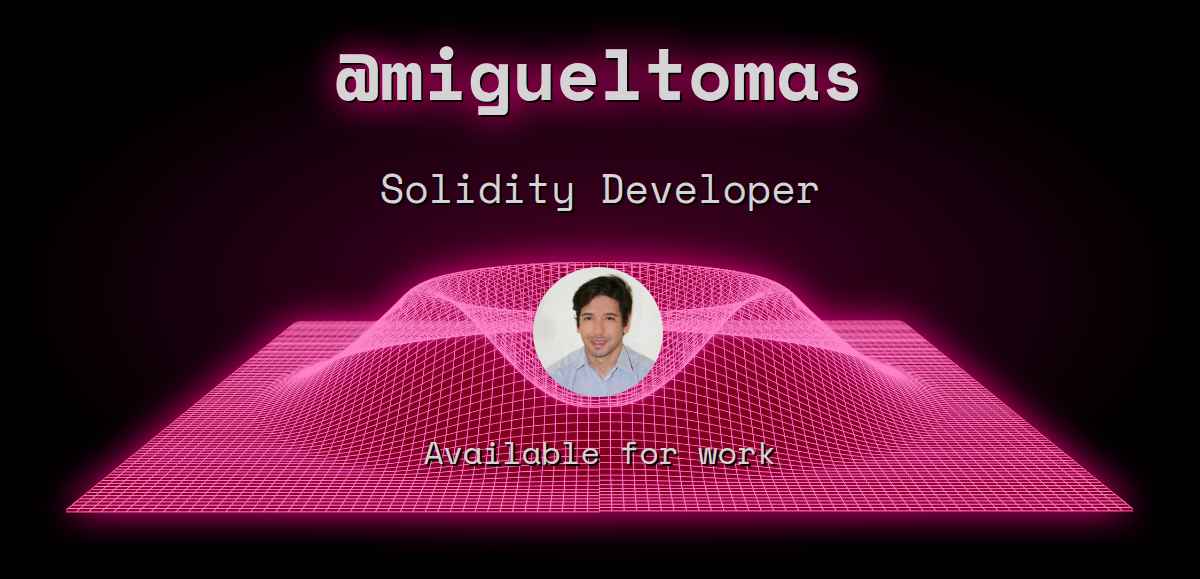 Solidity Developer in Argentina: @migueltomas | Web3 Jobs