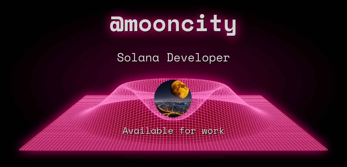 Solana Developer in Sweden: @mooncity | Web3 Jobs