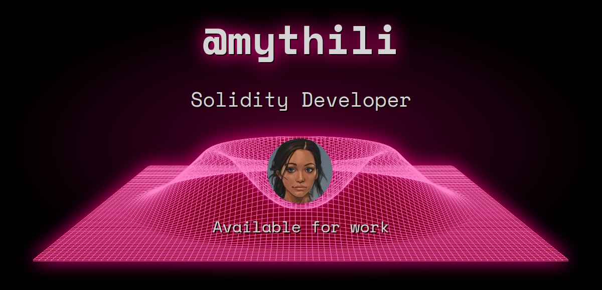Solidity Developer in India: @mythili | Web3 Jobs