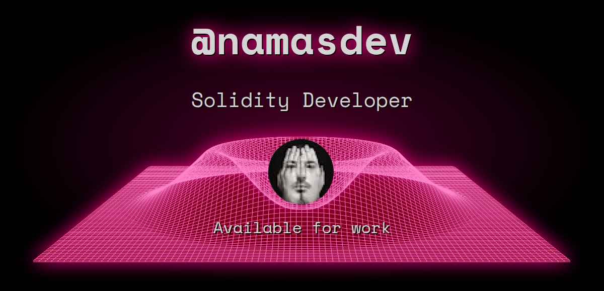 Solidity Developer in Spain: @namasdev | Web3 Jobs
