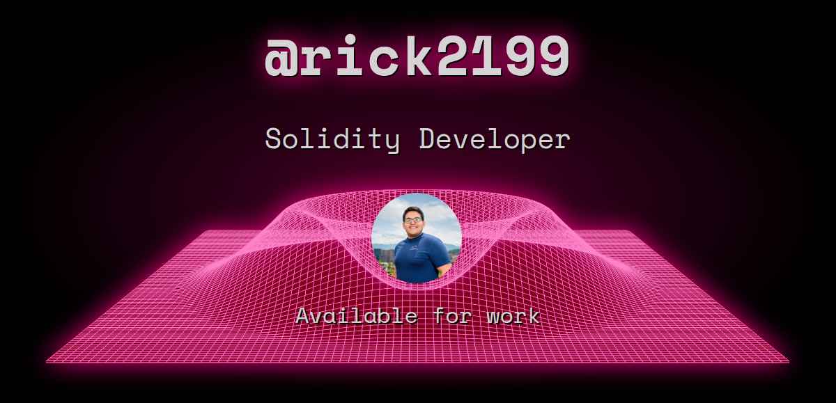 Solidity Developer in Peru: @rick2199 | Web3 Jobs