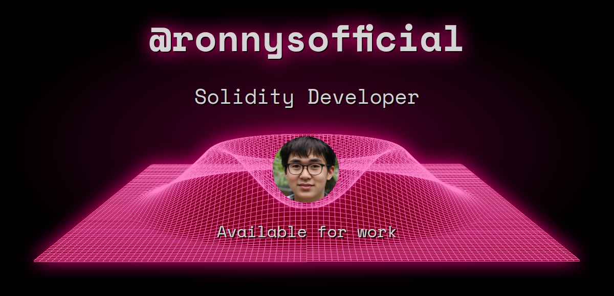 Solidity Developer in Malaysia: @ronnysofficial | Web3 Jobs