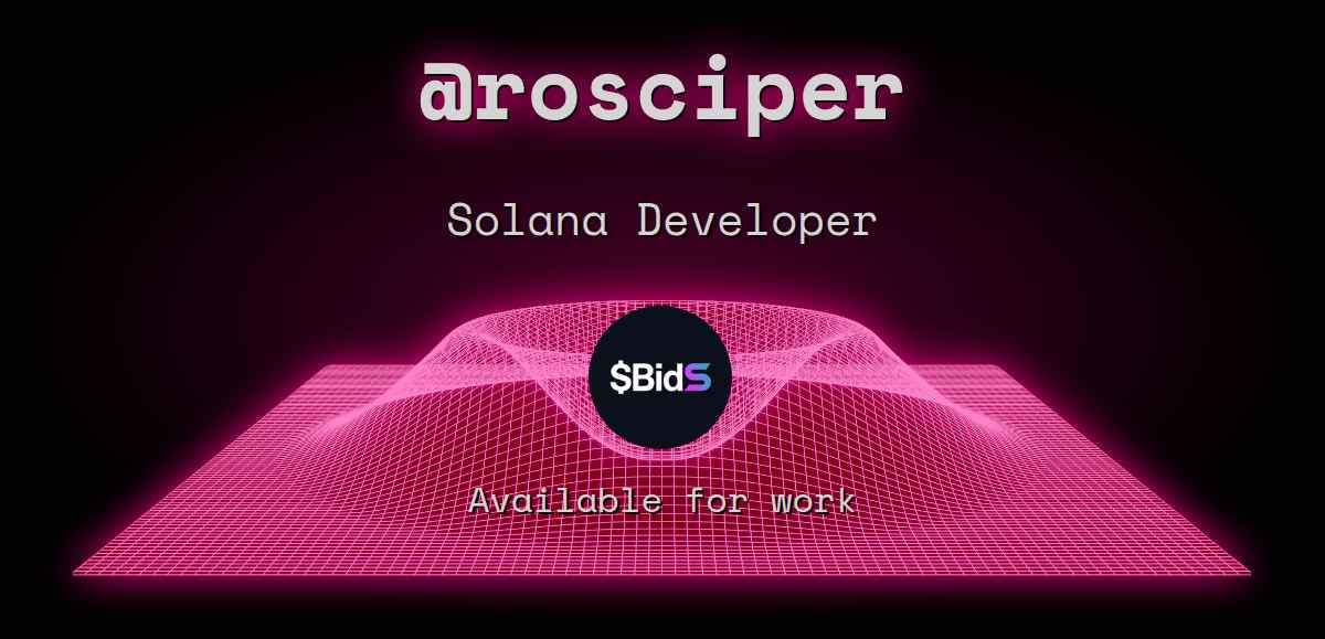 Solana Developer in Latvia: @rosciper | Web3 Jobs