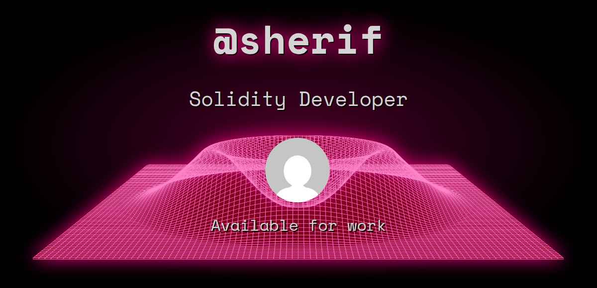 Solidity Developer in United Kingdom: @sherif | Web3 Jobs