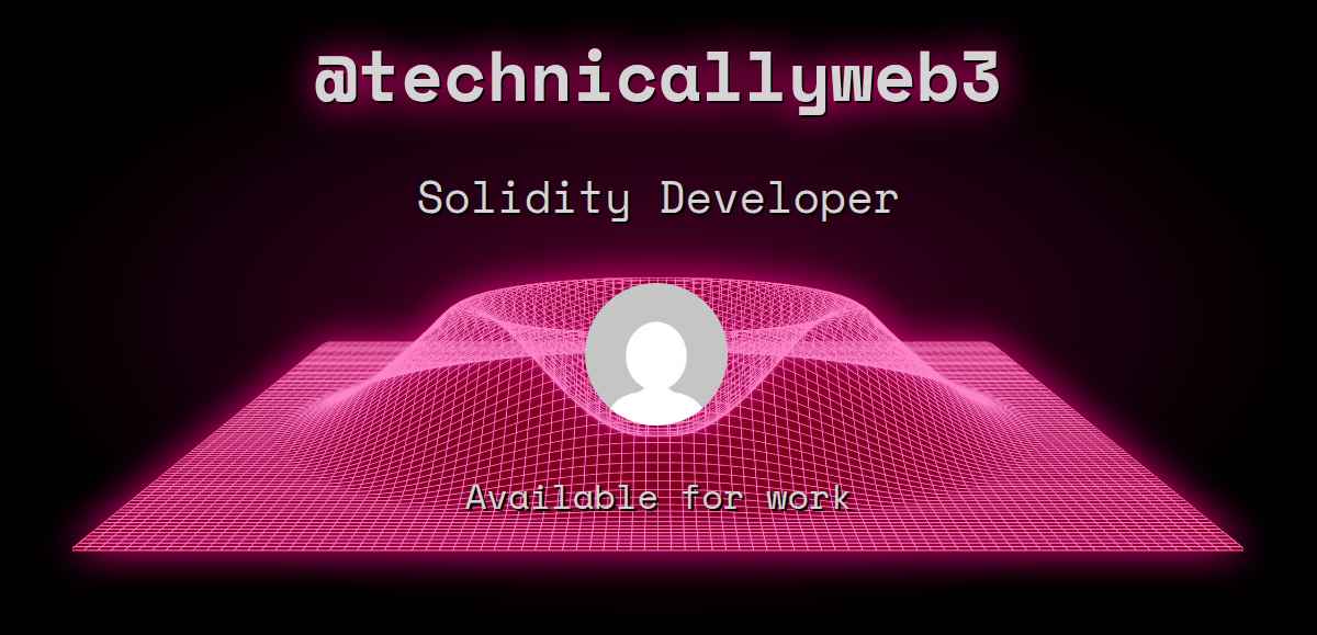 Solidity Developer in Canada: @technicallyweb3 | Web3 Jobs