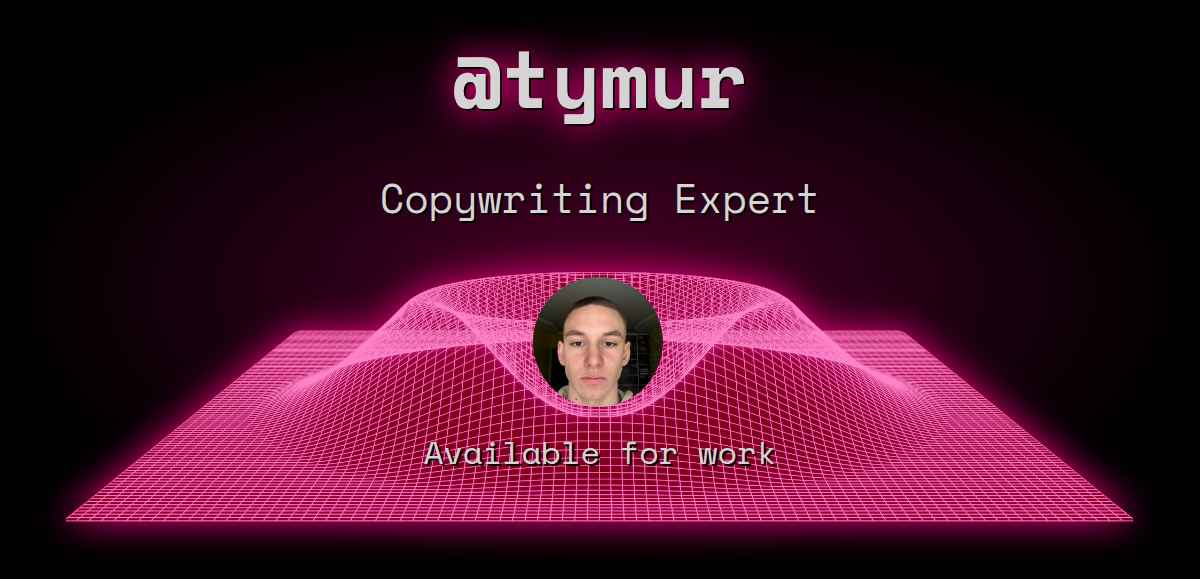 Web3 Copywriting Expert in Ukraine: @tymur | Web3 Jobs