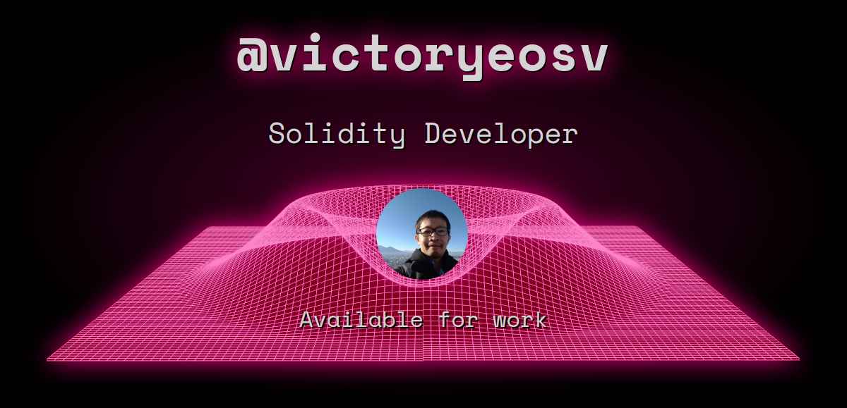 Solidity Developer in Malaysia: @victoryeosv | Web3 Jobs
